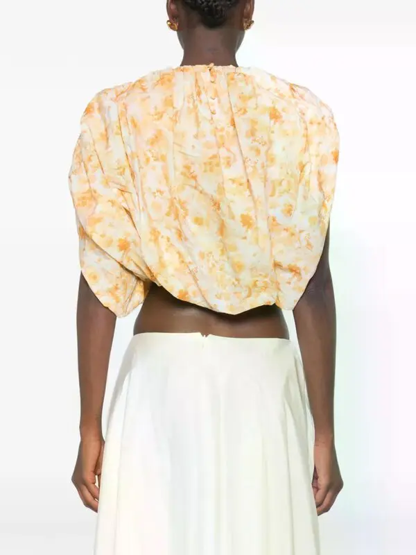 Magda Butrym Floral-print Puff-sleeve Blouse