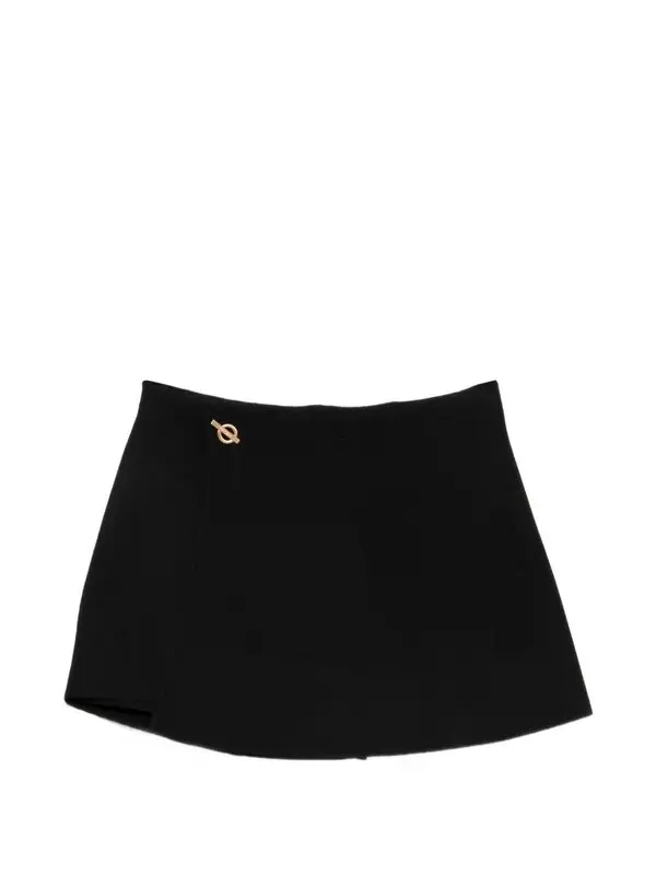 Cult Gaia Remia Wrap Mini Skirt - Black