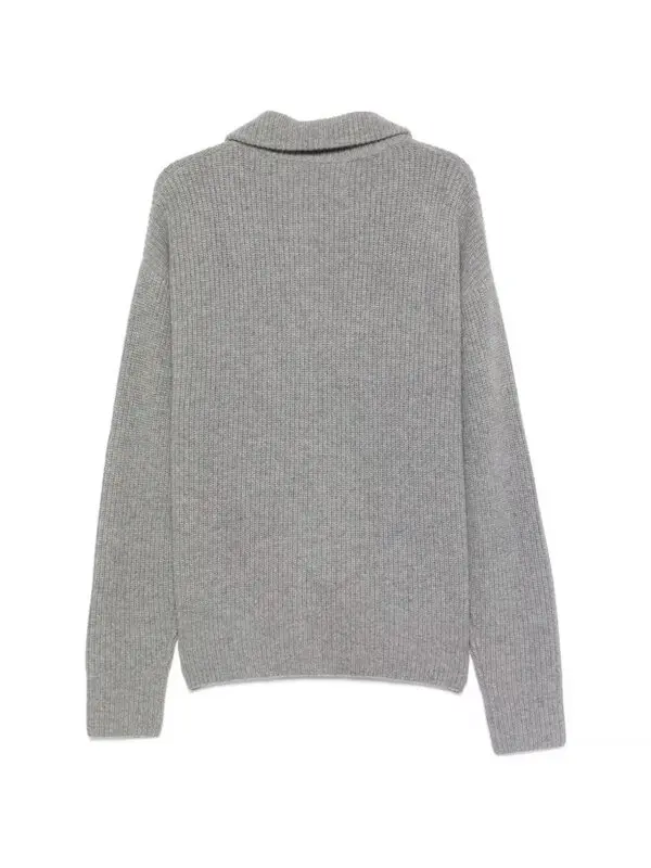 Extreme Cashmere Xtra Yours Ribbed-knit Zip-up Cardigan - Grey