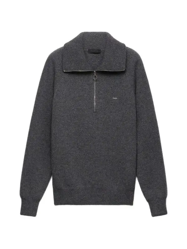 Prada Wool And Cashmere Polo Sweater
