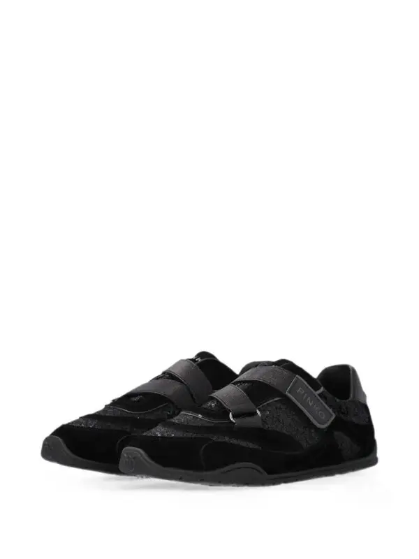 Pinko Sequin-embellished Touch-strap Sneakers