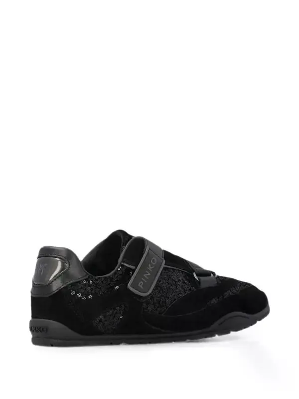 Pinko Sequin-embellished Touch-strap Sneakers