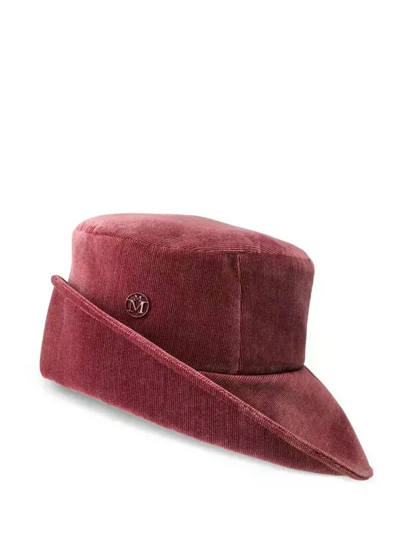 MAISON MICHEL Paulina Corduroy-texture Hat - Red