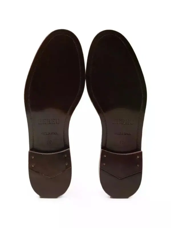 Hereu Besso Woven T-bar Sandals - Brown