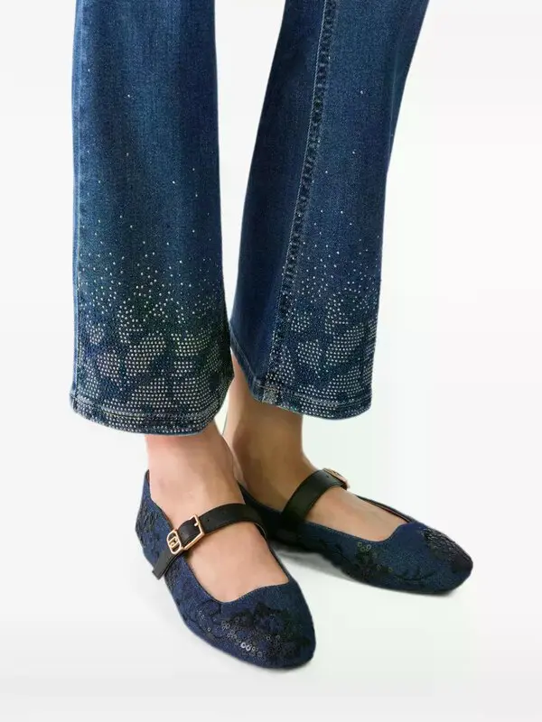 Liu Jo Bootcut Jeans With Rhinestones