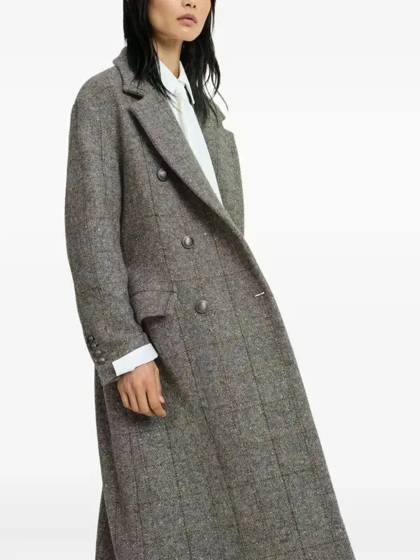 Brunello Cucinelli Check-pattern Double-breasted Coat