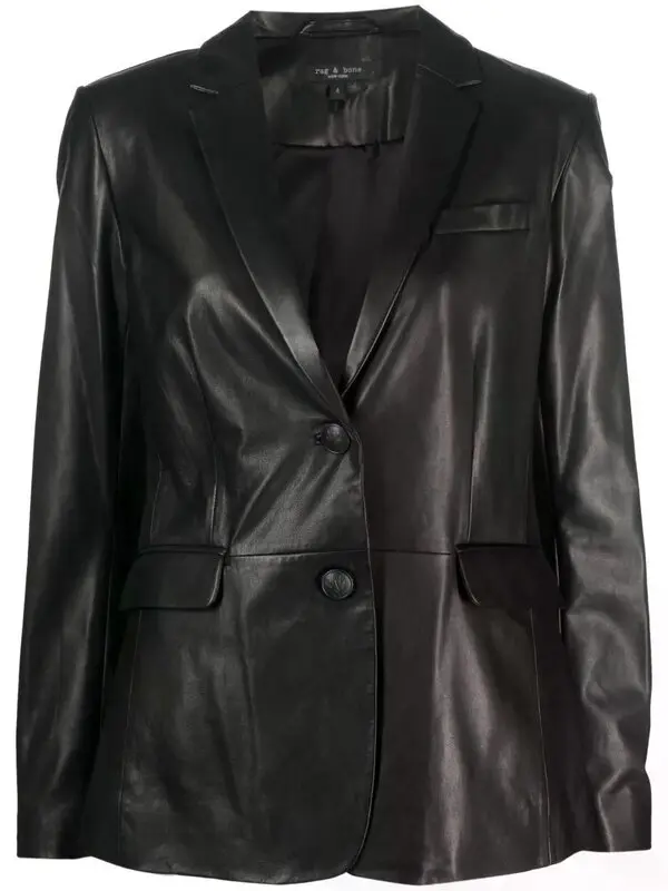 Rag & Bone Charles Single-breasted Leather Blazer
