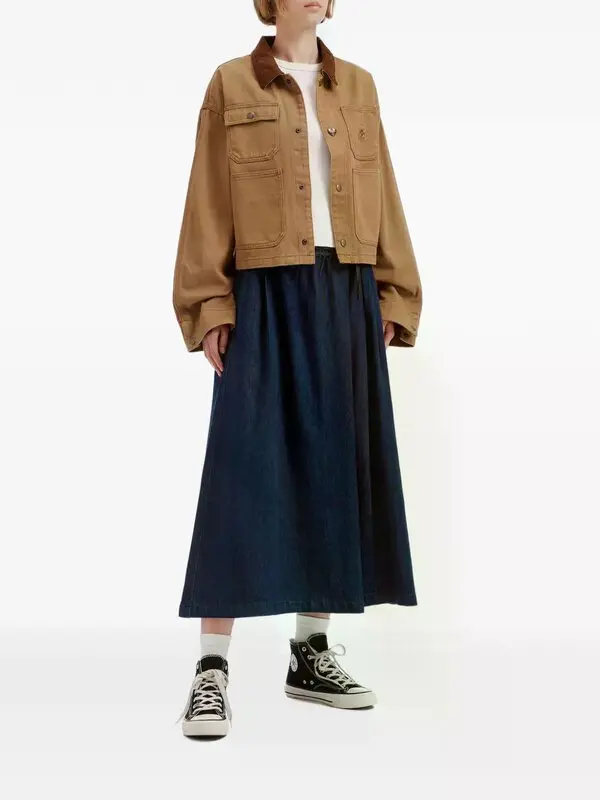 FINGERCROXX Logo-embroidered Buckled Skirt