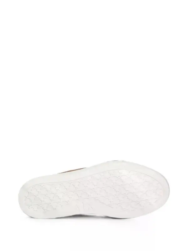 Armani Exchange Monogram-debossed Flatform Sneakers