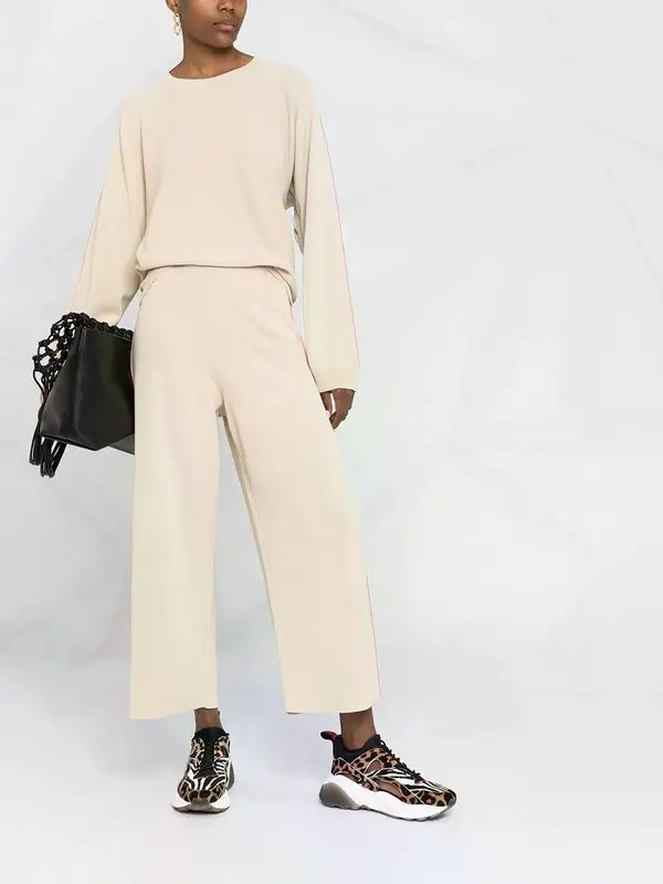 Stella McCartney Contrast-trim Cropped Trousers