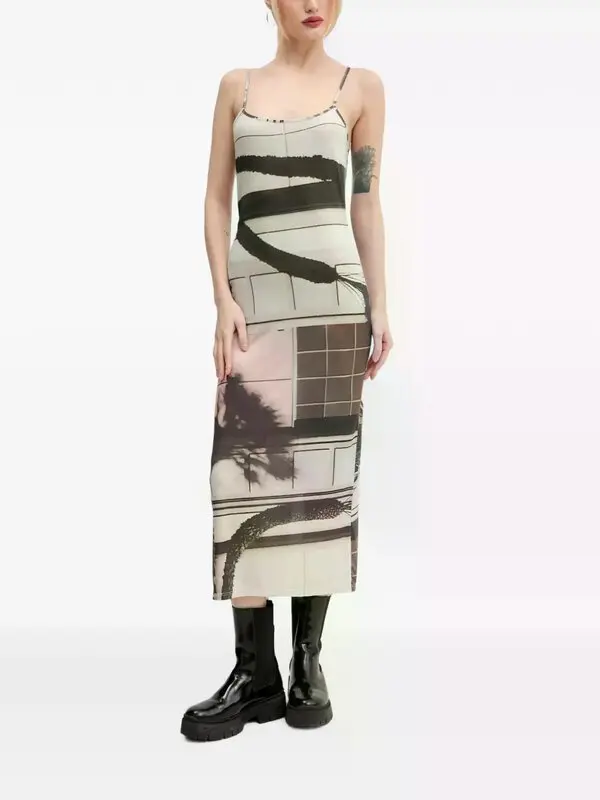Desigual Graphic-print Midi Dress