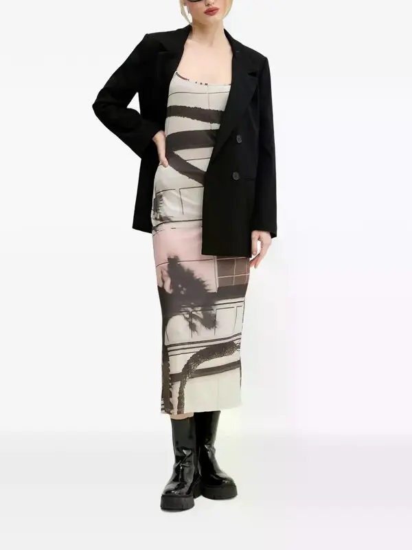 Desigual Graphic-print Midi Dress