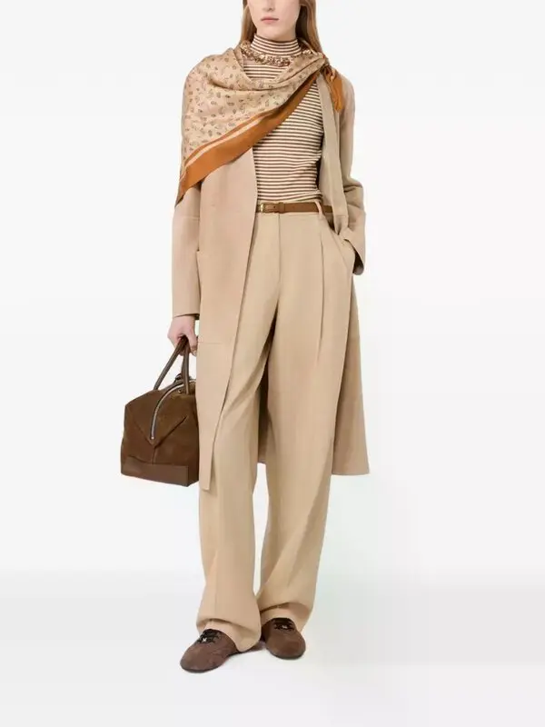 Max Mara Sleeveless Viscose Crepe Polo-neck Sweater - Neutrals