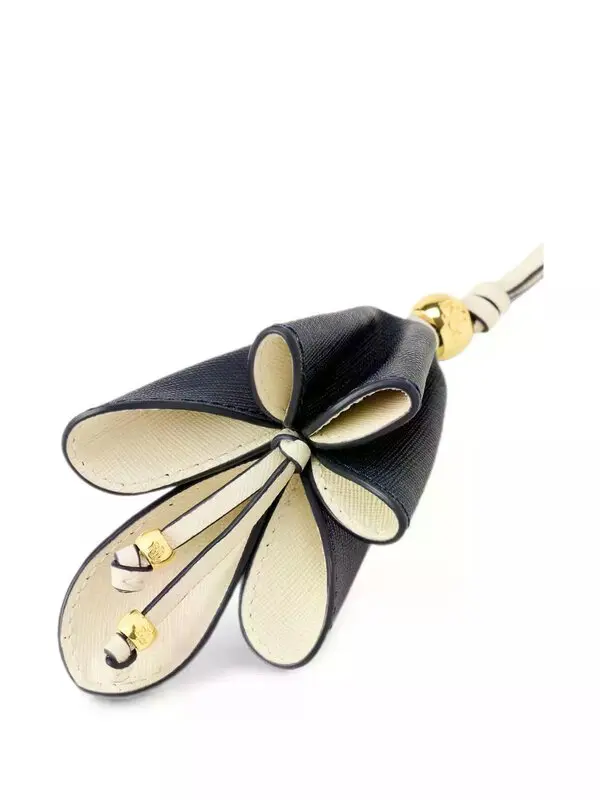 Ralph Lauren Floral-pendant Leather Bag Charm
