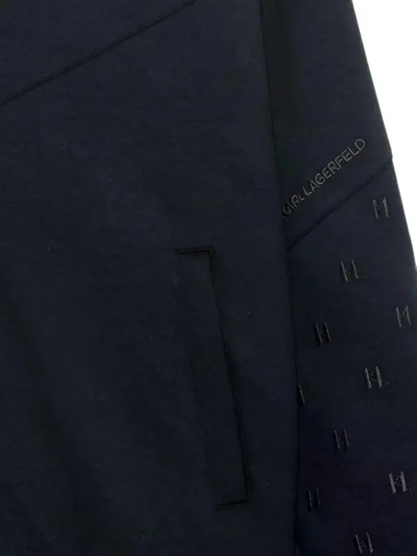 Karl Lagerfeld Panelled Jacket With Monogram Embroidery
