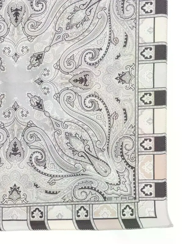 Etro Paisley-print Scarf - Grey