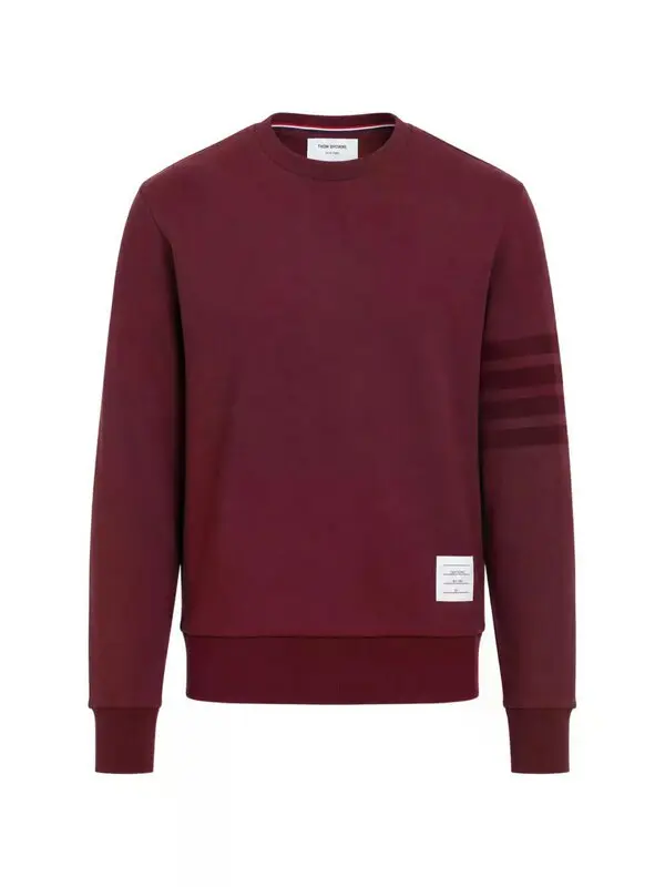 Thom Browne 4-bar Crew-neck Cotton Sweatshirt