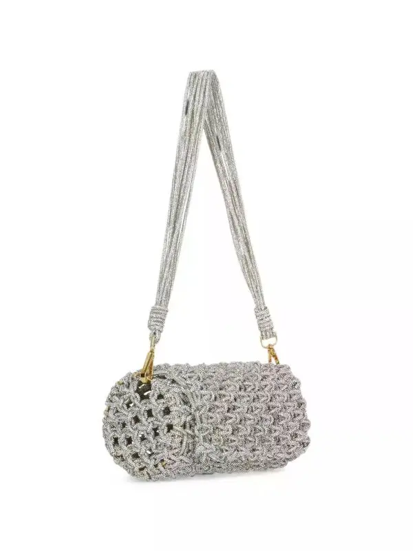 HIBOURAMA Crystal-embellished Cylindrical Shoulder Bag