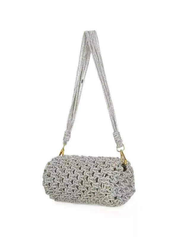 HIBOURAMA Crystal-embellished Cylindrical Shoulder Bag