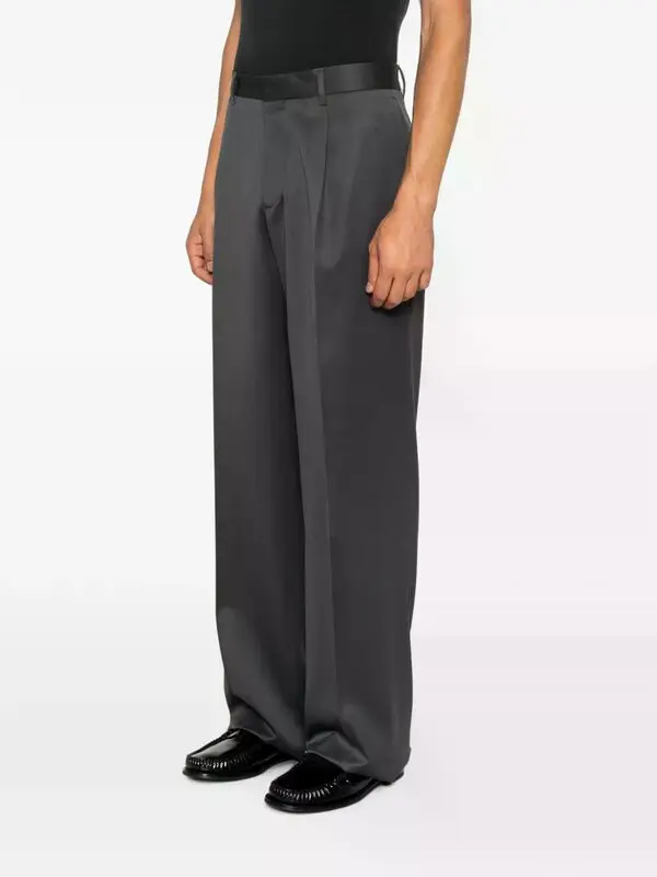 LARDINI Pleated Virgin-wool Trousers