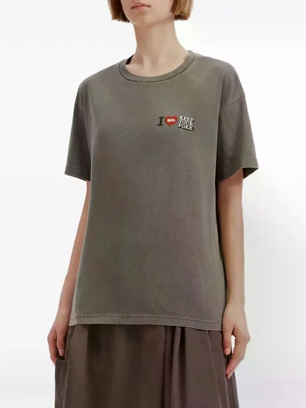 FINGERCROXX Cotton T-shirt With Logo Embroidery