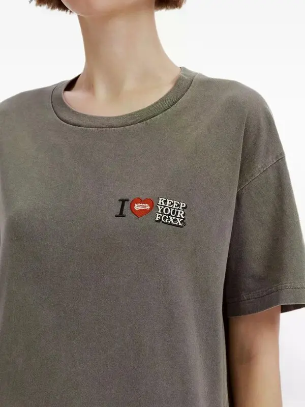 FINGERCROXX Cotton T-shirt With Logo Embroidery