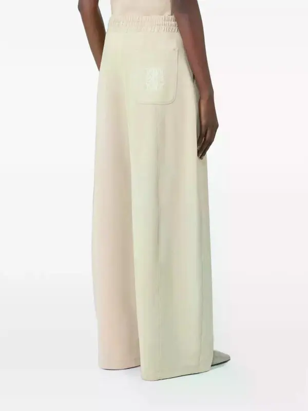 Max Mara Technical Cotton Jersey Barrel-leg Trousers Stone