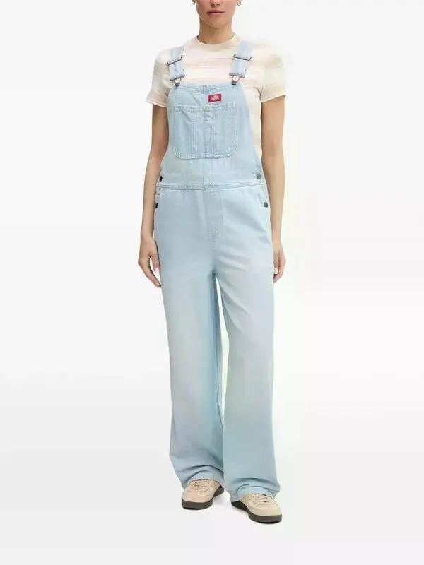 Dickies Patch-pocket Denim Dungarees - Blue