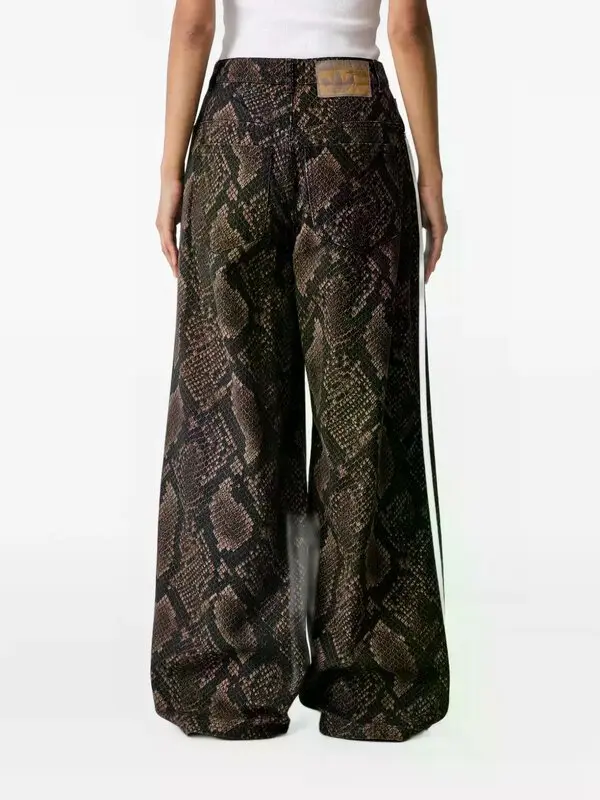 Adidas Snake-print Denim Loose Pants