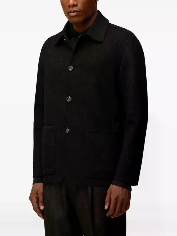 RETORI Leather-trim Virgin Wool Coat