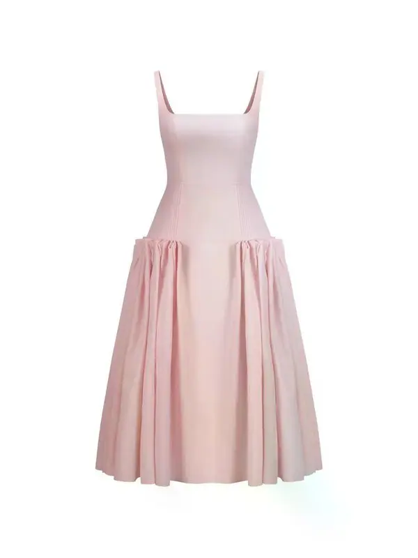 THE ARKOW Sienna Pleated Midi Dress