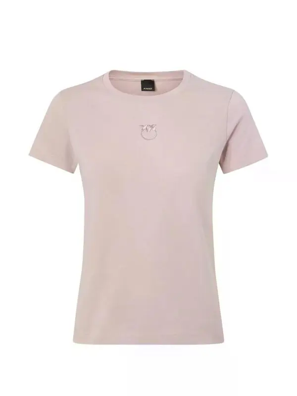 Pinko T-shirt With Love Birds Logo - Pink