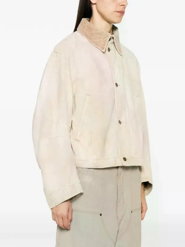 6397 Corduroy-collar Button-front Jacket