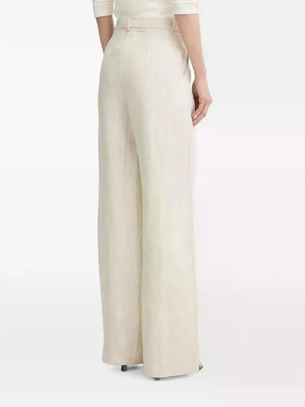 Luisa Spagnoli Herringbone-pattern Wide-leg Trousers