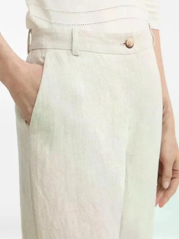 Luisa Spagnoli Herringbone-pattern Wide-leg Trousers