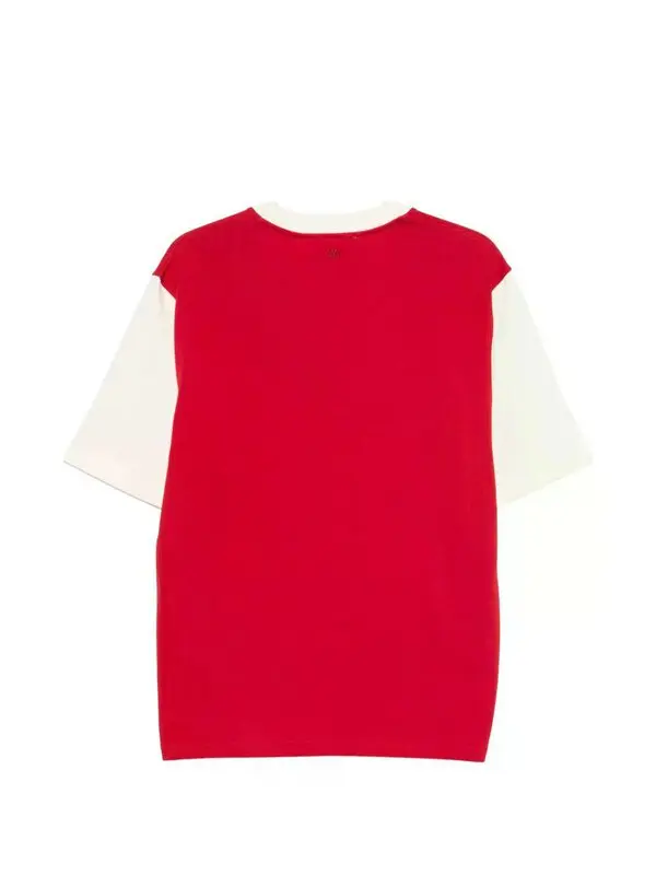 AMI Paris Logo-print Colour-block T-shirt