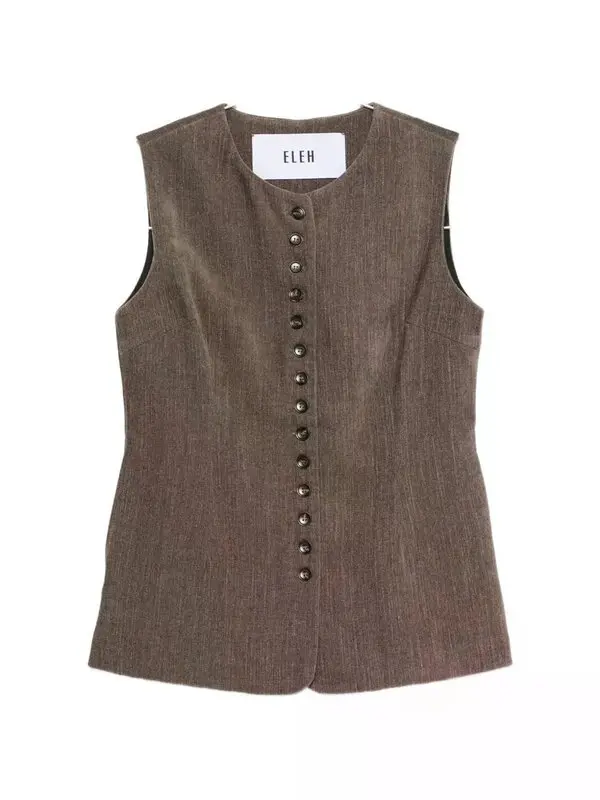 ELEH Corduroy-effect Button-up Top