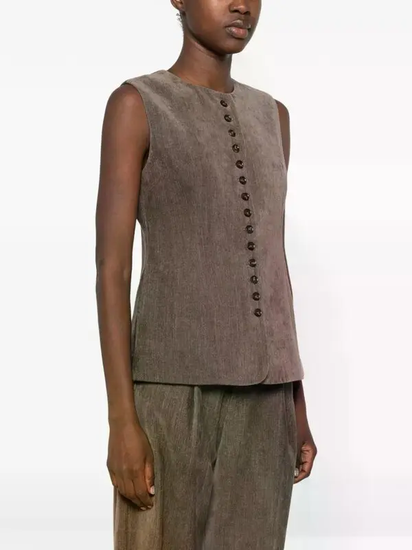 ELEH Corduroy-effect Button-up Top
