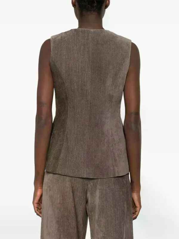 ELEH Corduroy-effect Button-up Top
