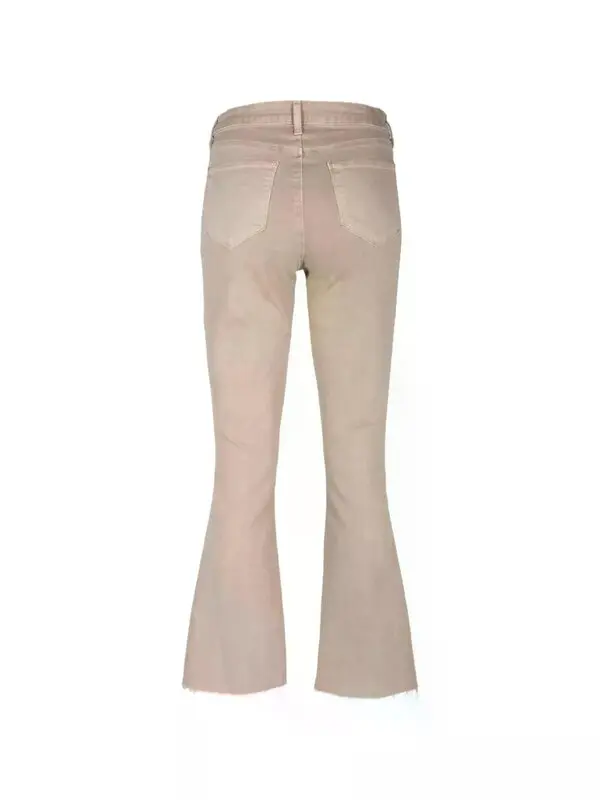 L'Agence Kendra Cropped Flared Jeans - Neutrals