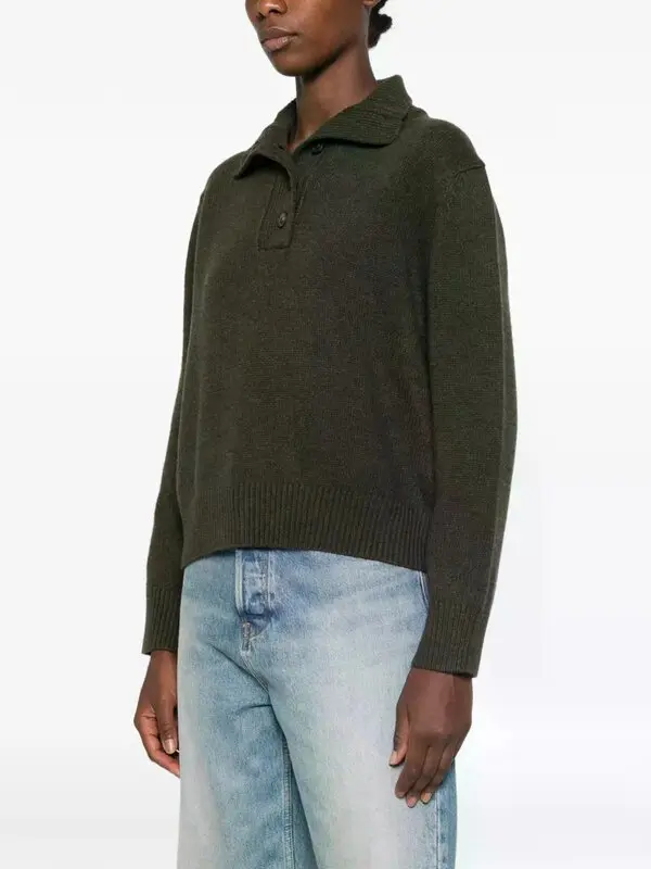 NILI LOTAN Renata Ribbed-knit Button-up Sweater