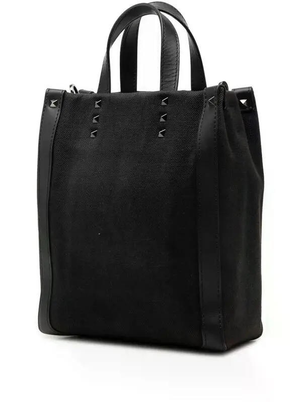 Valentino Garavani 2018-2026 Mini Canvas Rockstud Vltn Tote Satchel - Black