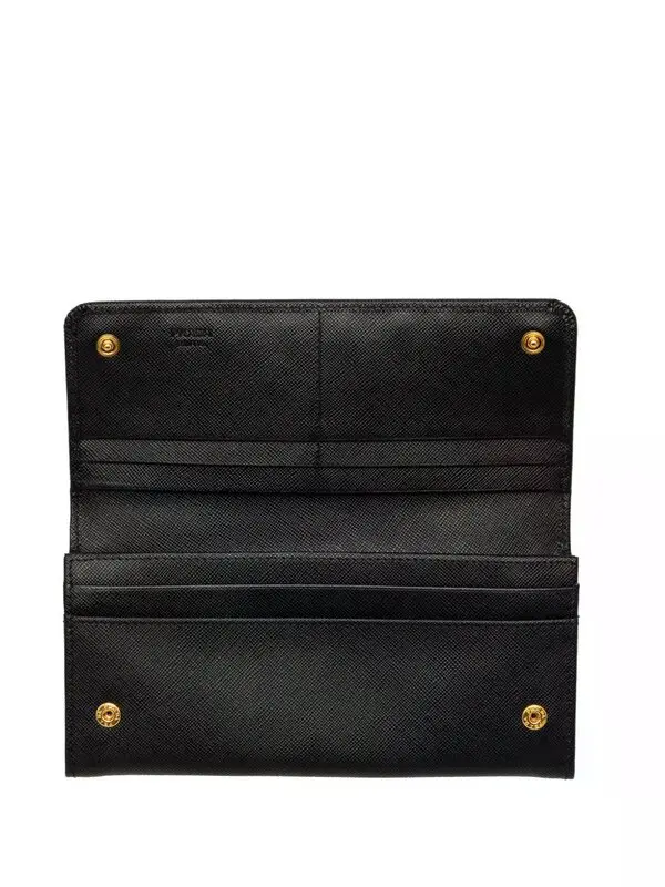 Prada 2013-2026 Saffiano Lux Bow Continental Wallet Long Wallets