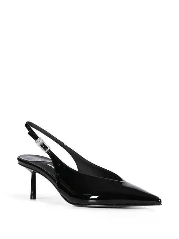 LE SILLA Embellished Buckle Slingback Pumps - Black