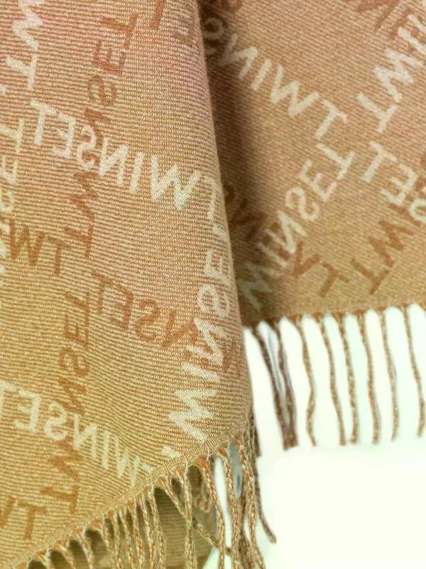TWINSET Logo-print Fringed Scarf