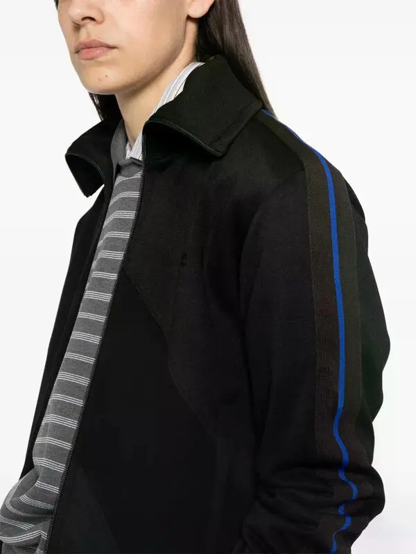 WALES BONNER Side-stripe Zip-up Sweatshirt
