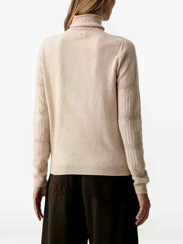 TWINSET Pointelle-knit Roll-neck Sweater