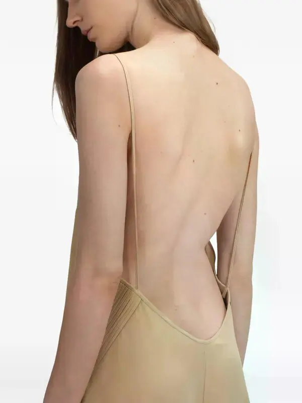THE ARKOW Vera Pleated Silk Maxi Dress