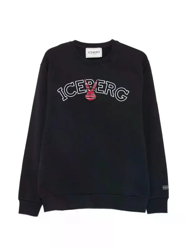 Iceberg Logo-embroidered Sweatshirt - Blue