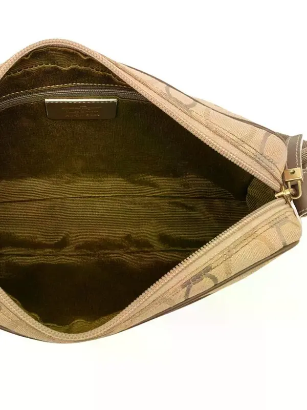 FERRAGAMO 2010-2026 Gancini Canvas Shoulder Bag
